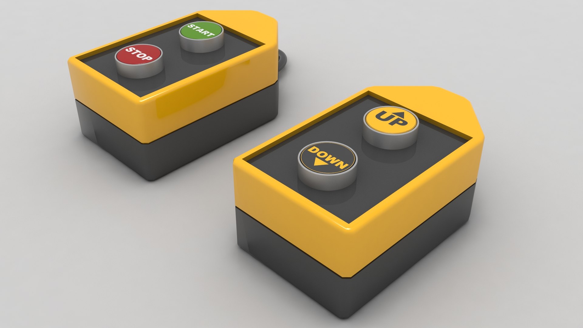 3D Start Stop Push Model - TurboSquid 1546617