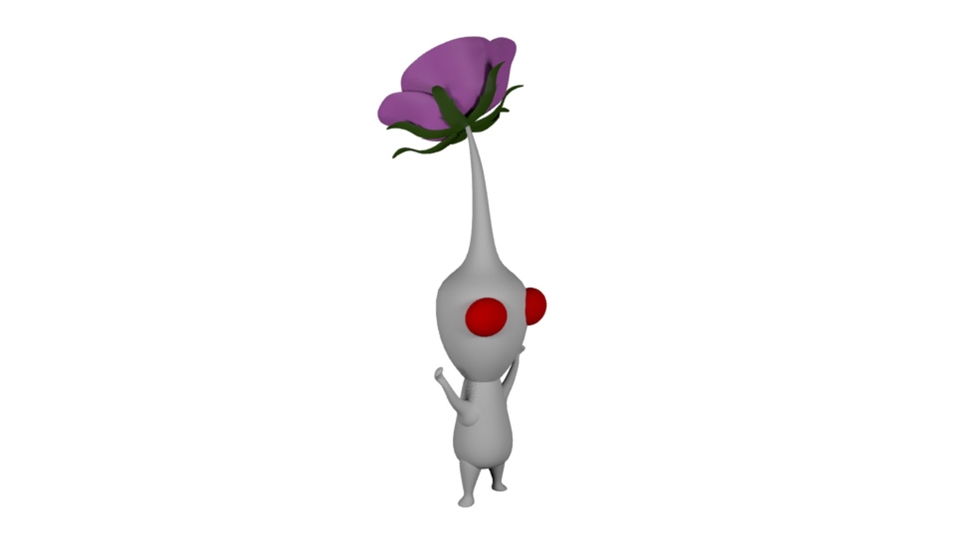 3D White Flower Pikmin - TurboSquid 1650056