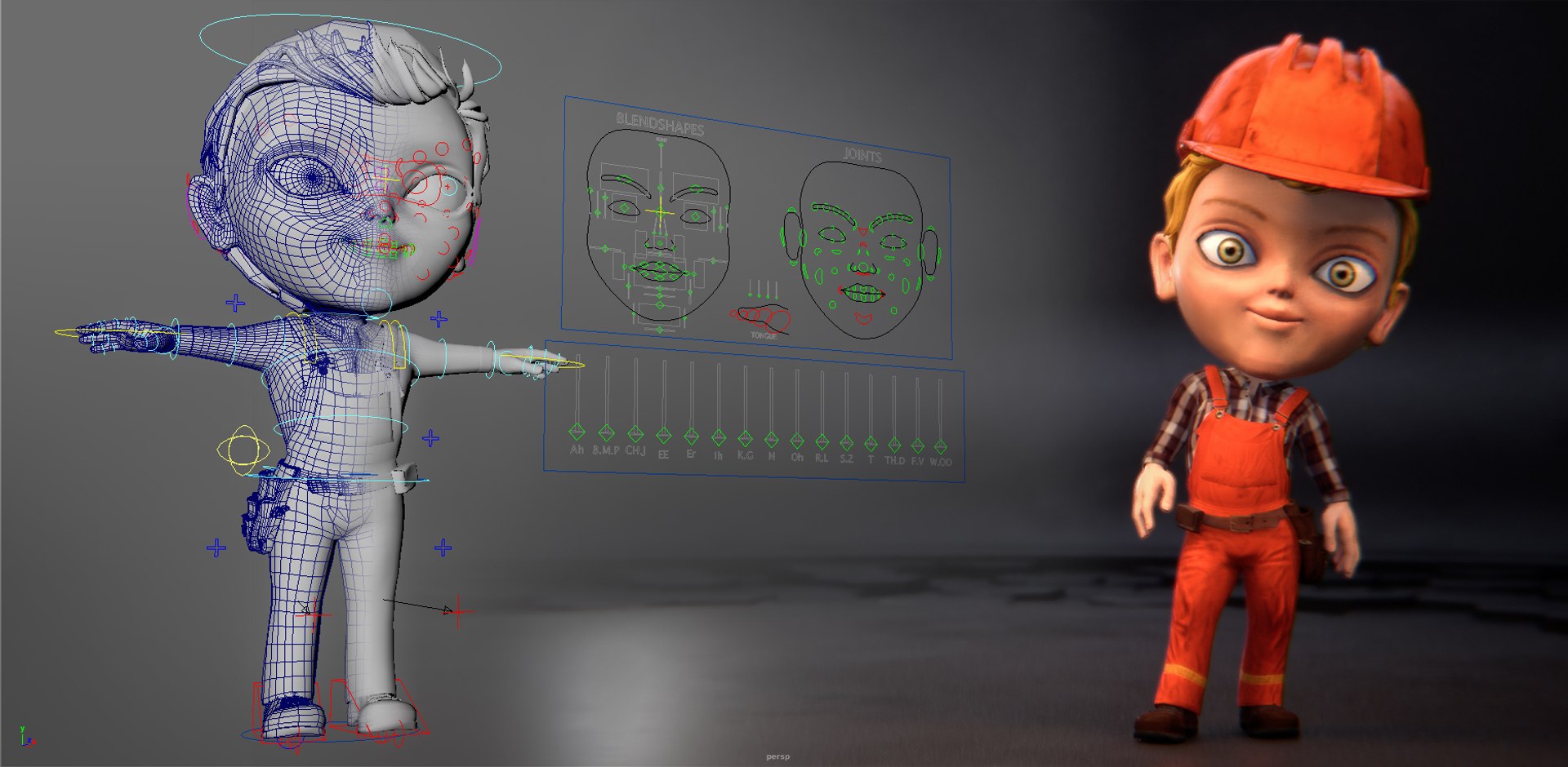 3D builder archie character rigged - TurboSquid 1586866