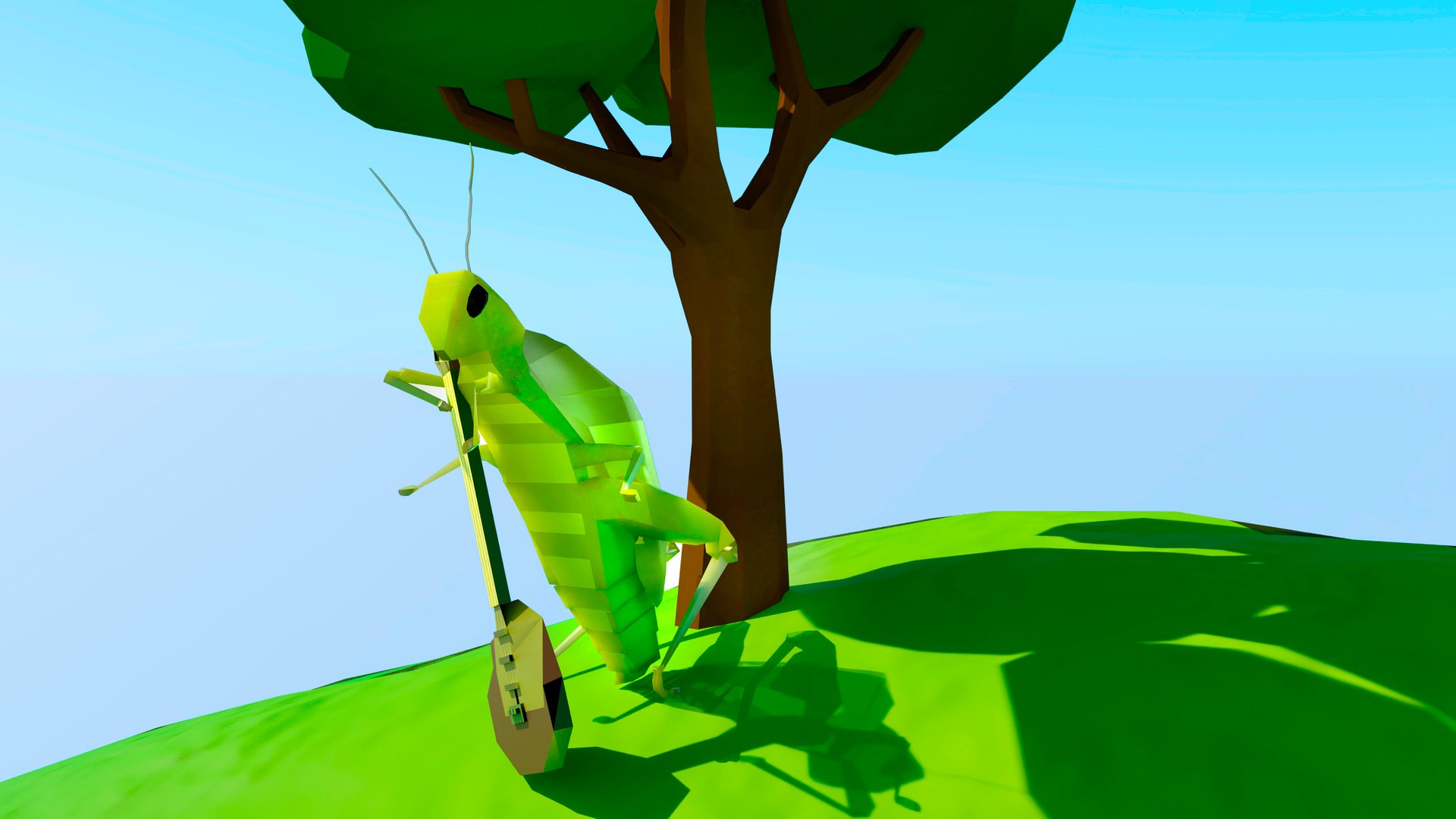Low Poly Grasshopper RIGGED 3D - TurboSquid 2338567