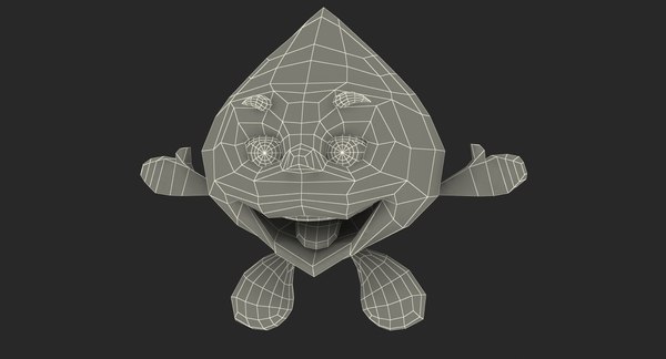 modelo 3d Personaje de dibujos animados Water Drop Rigged para Cinema ...