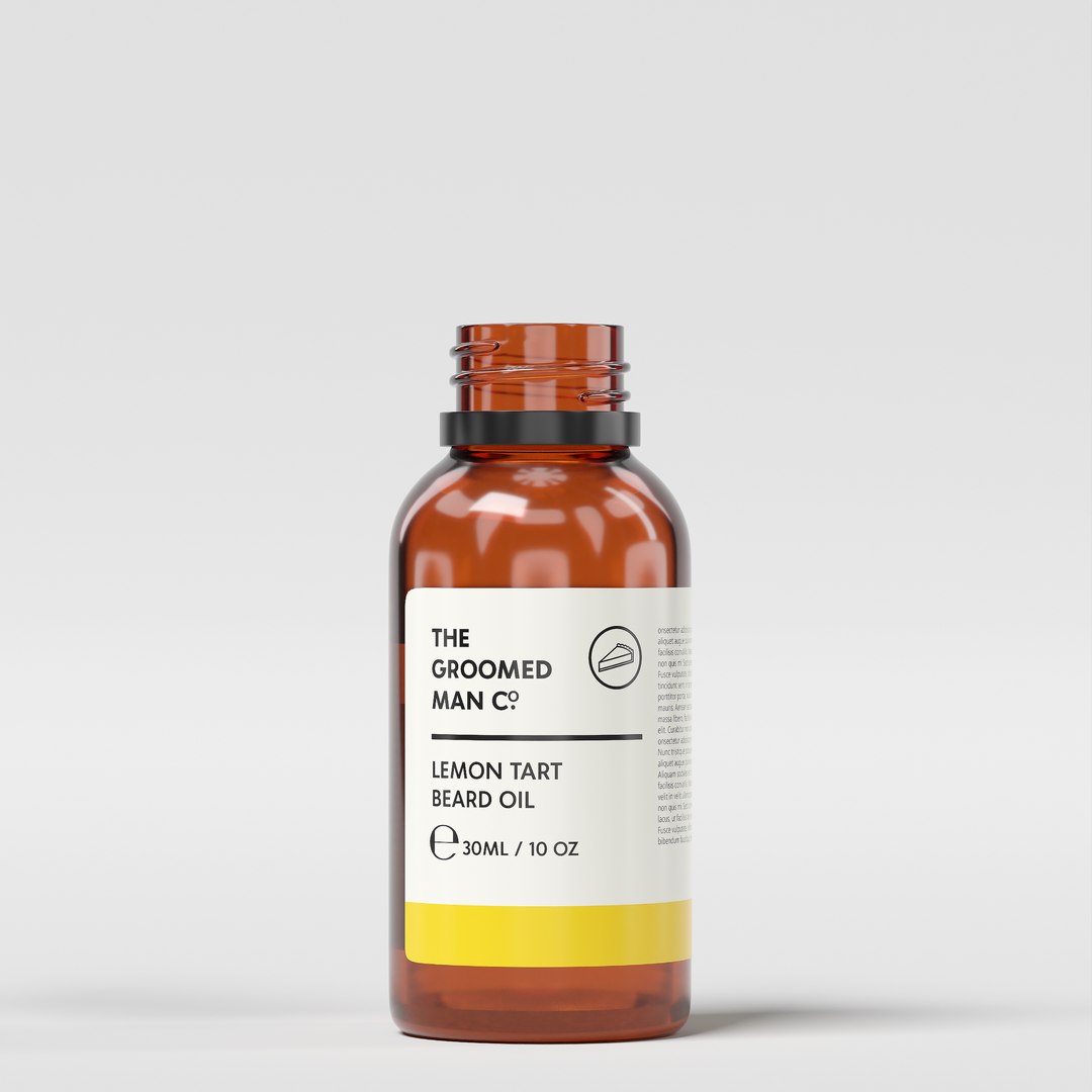 The Groomed Man Morning Lemon Tart Beard Oil 3D - TurboSquid 2287162