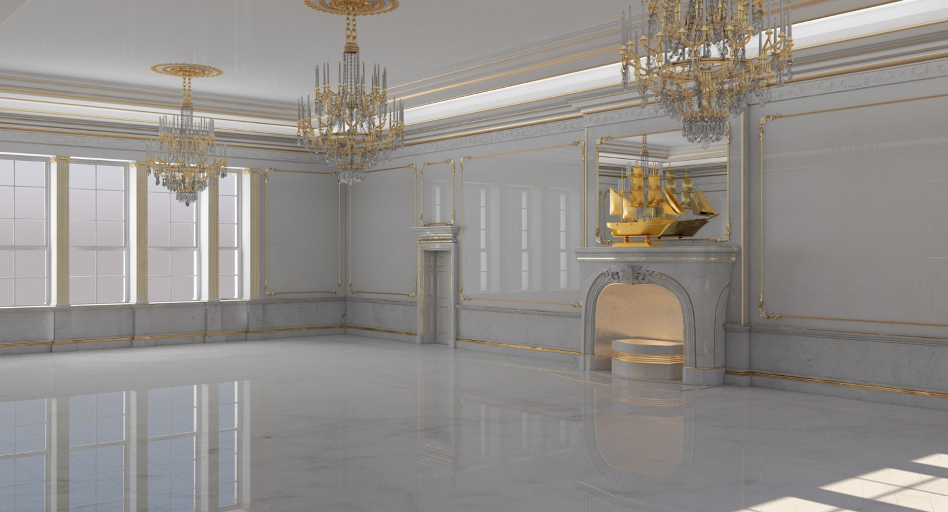 Classical Interior 3D Model - TurboSquid 1199658