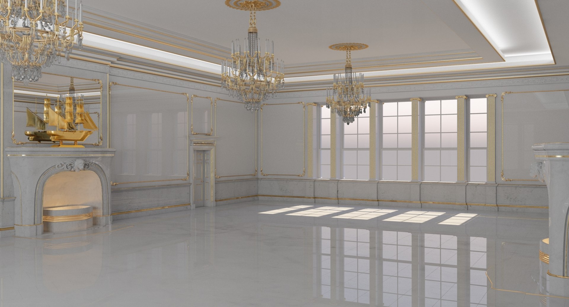 Classical Interior 3D Model - TurboSquid 1199658