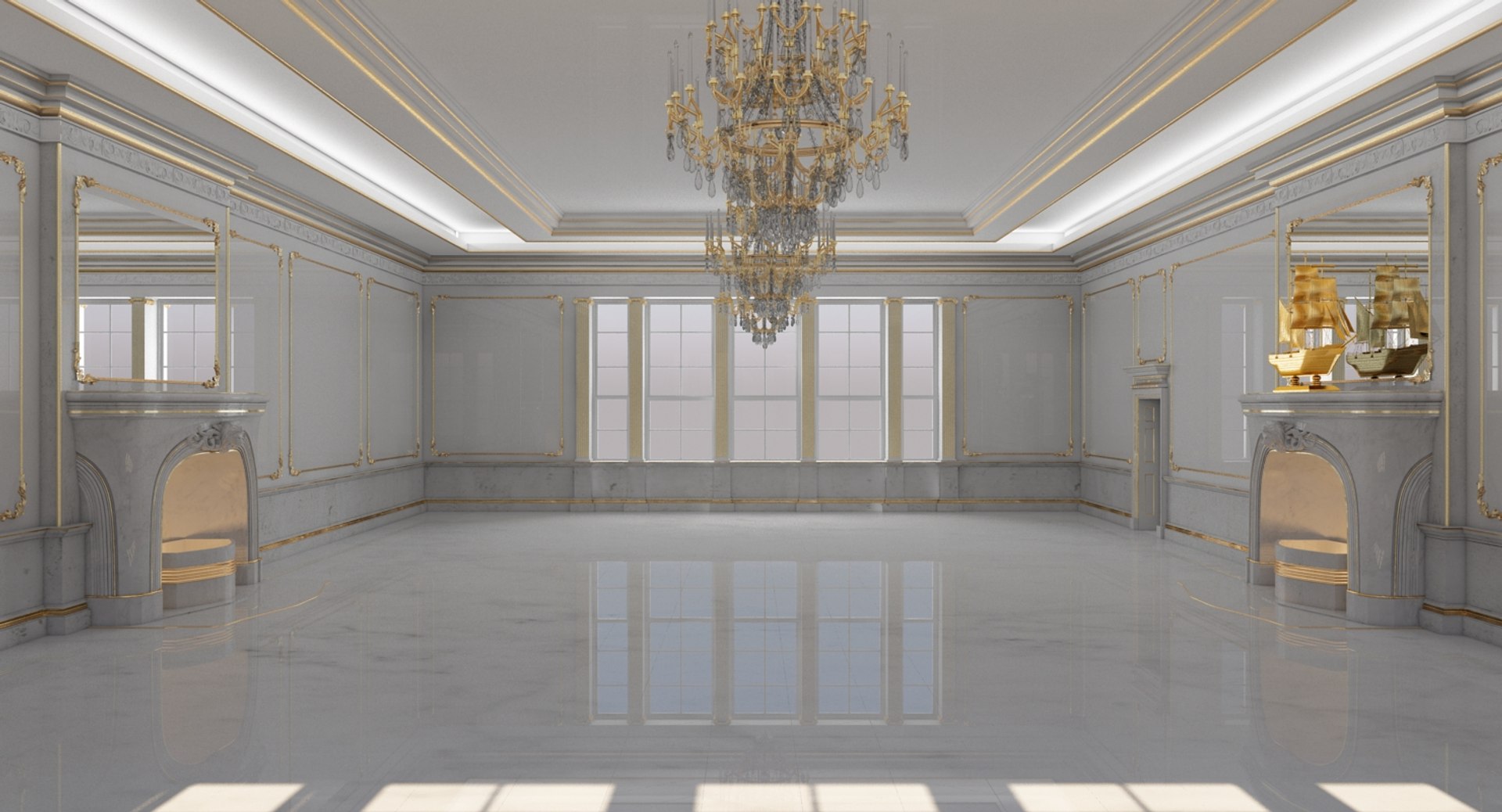 Classical Interior 3D Model - TurboSquid 1199658