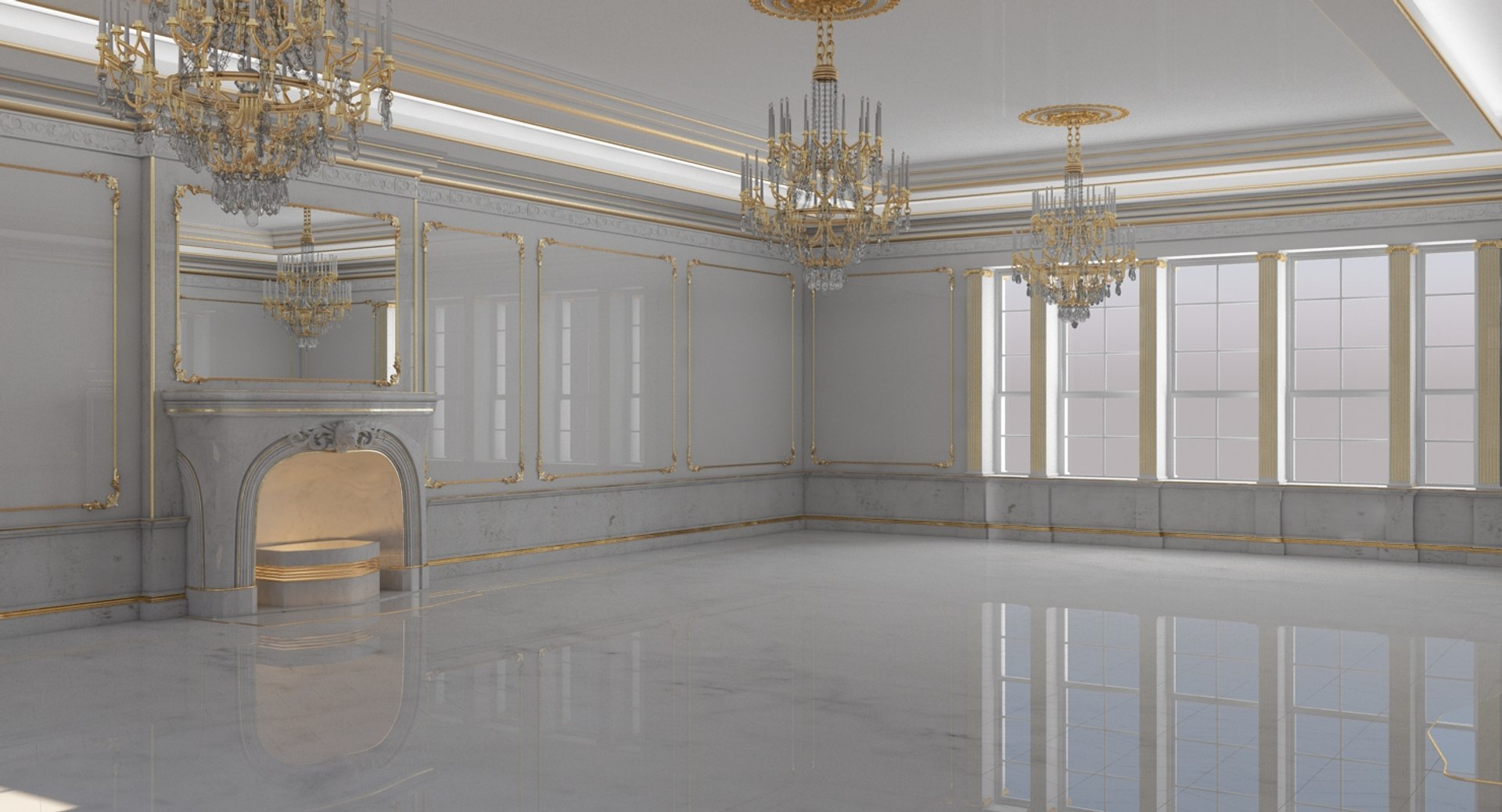 Classical Interior 3D Model - TurboSquid 1199658