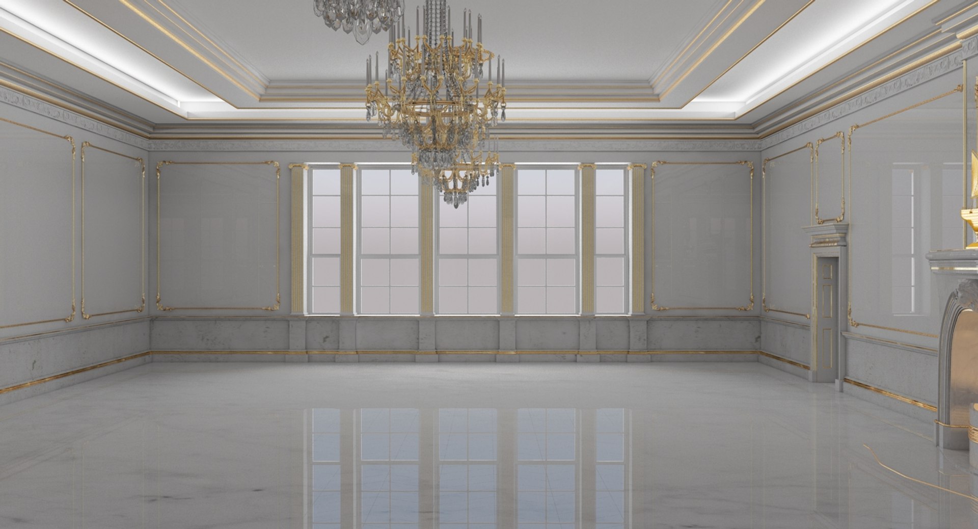 Classical Interior 3D Model - TurboSquid 1199658