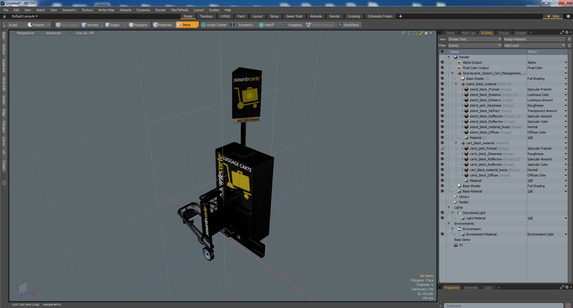 3D model Smartecarte Airport Cart Management Unit with Carts ...