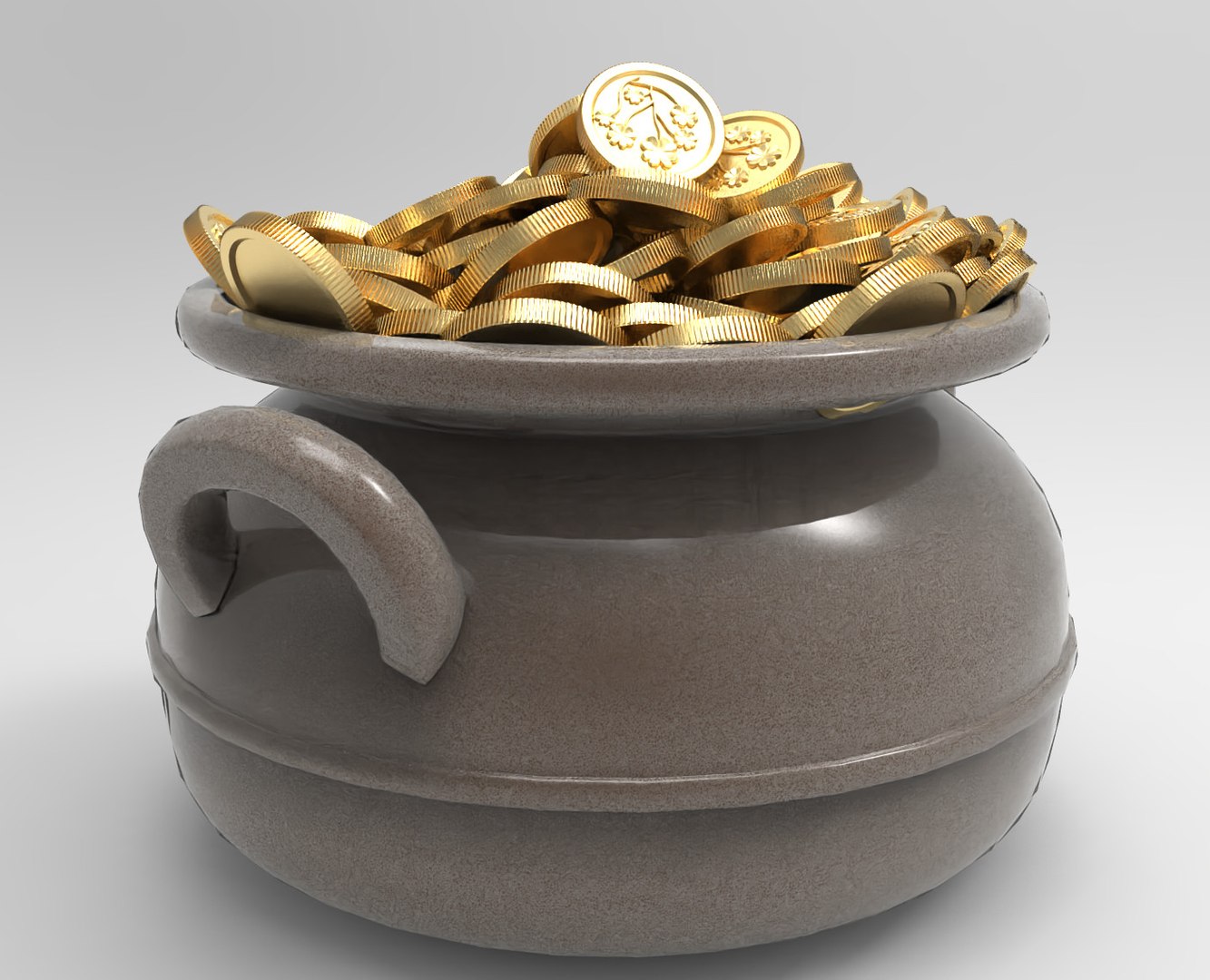 Pot Old Gold 3D Model - TurboSquid 1521029