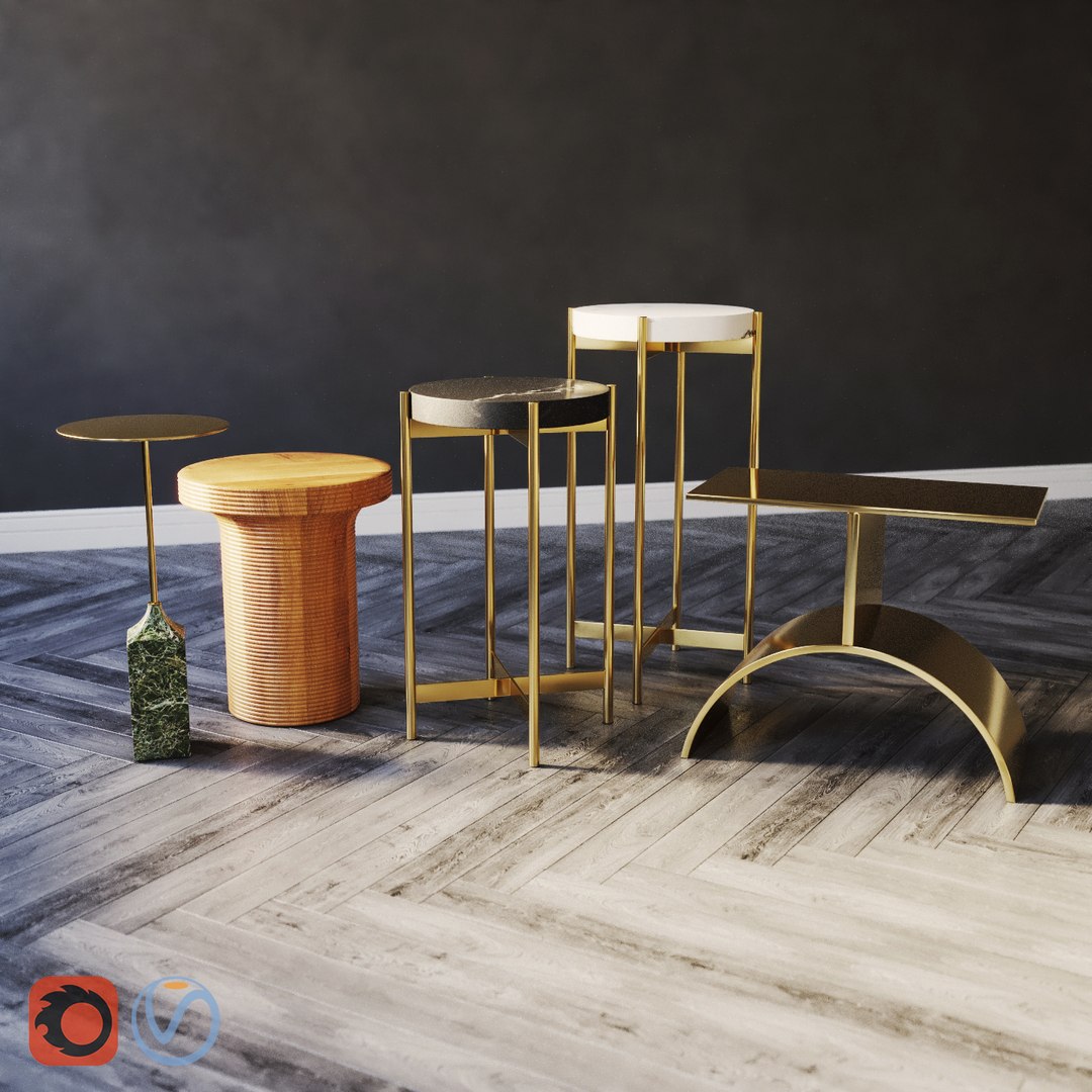 Side Tables Set 02 3D Model - TurboSquid 1927784