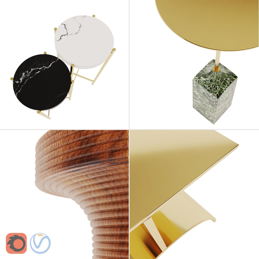 Side Tables Set 02 3D Model - TurboSquid 1927784