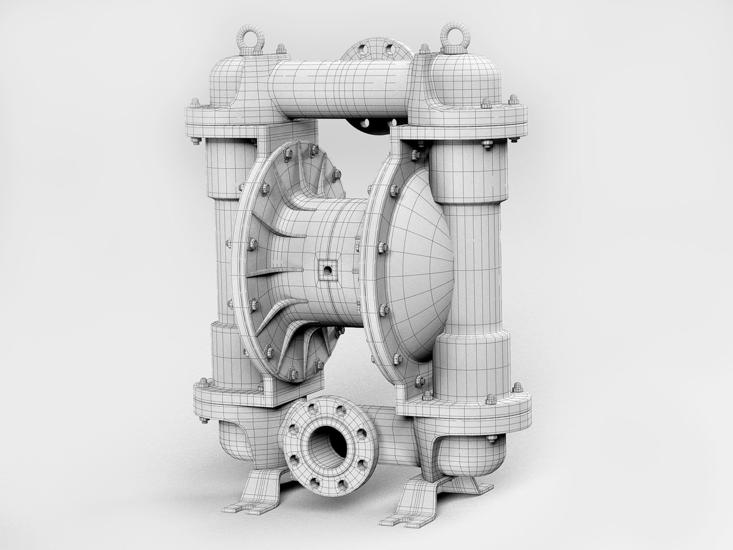 Pneumatic Diaphragm Pump V2 3D Model - TurboSquid 2136150