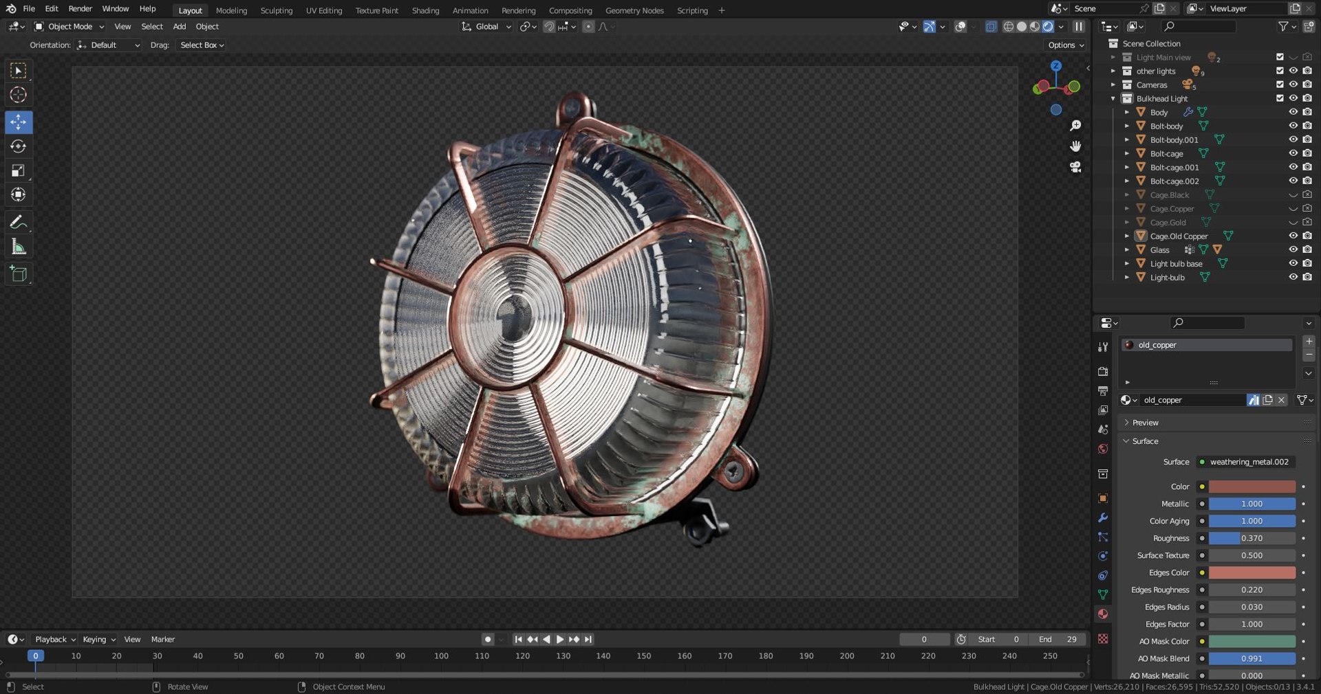 Bulkhead Industrial Light 3D Model - TurboSquid 2054875
