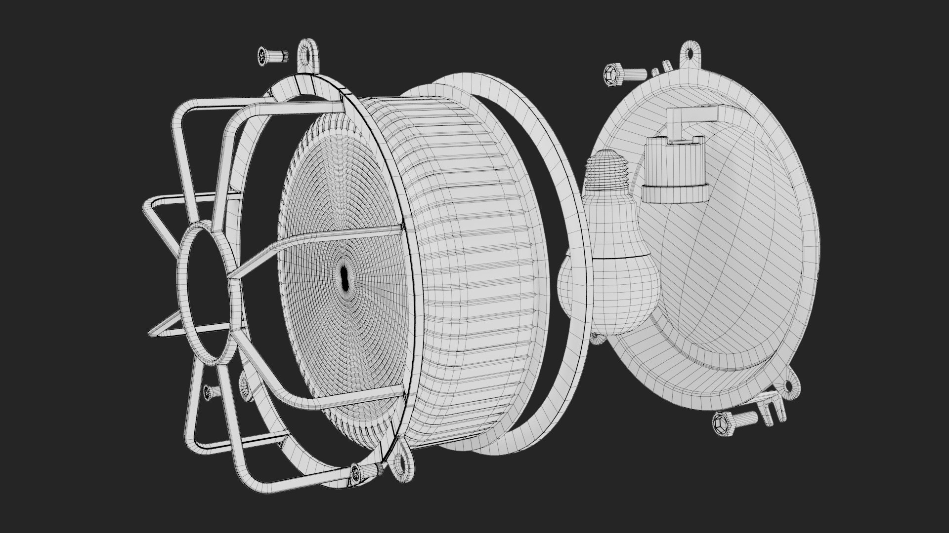 Bulkhead Industrial Light 3D Model - TurboSquid 2054875