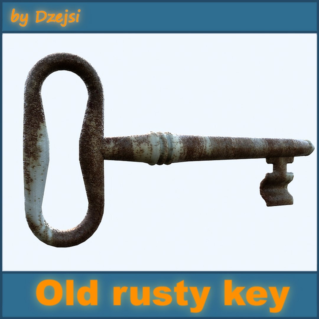 3d 3ds old rusty key