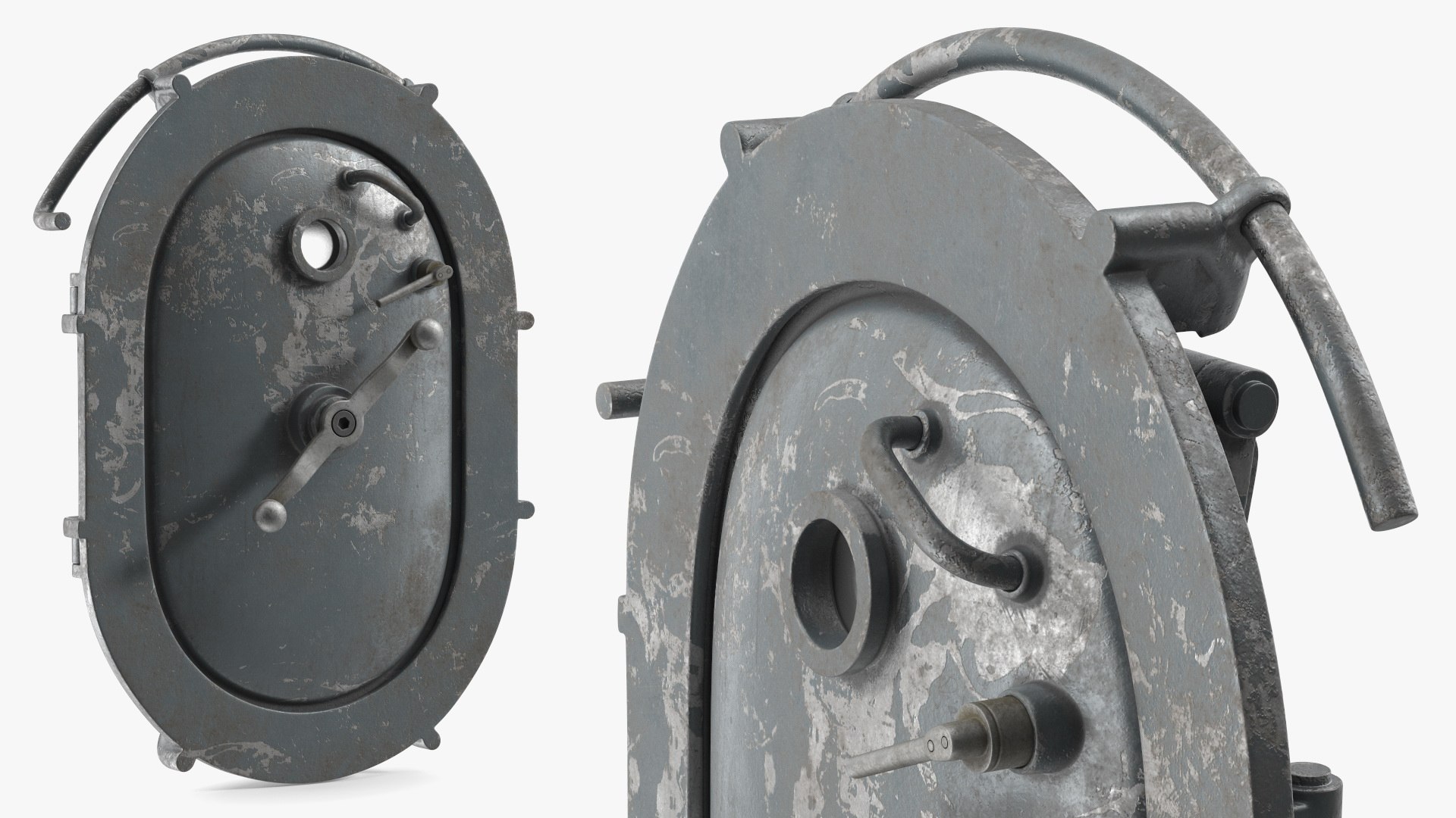 Used Submarine Oval Hatch With Glass Port 3D Model - TurboSquid 2395940