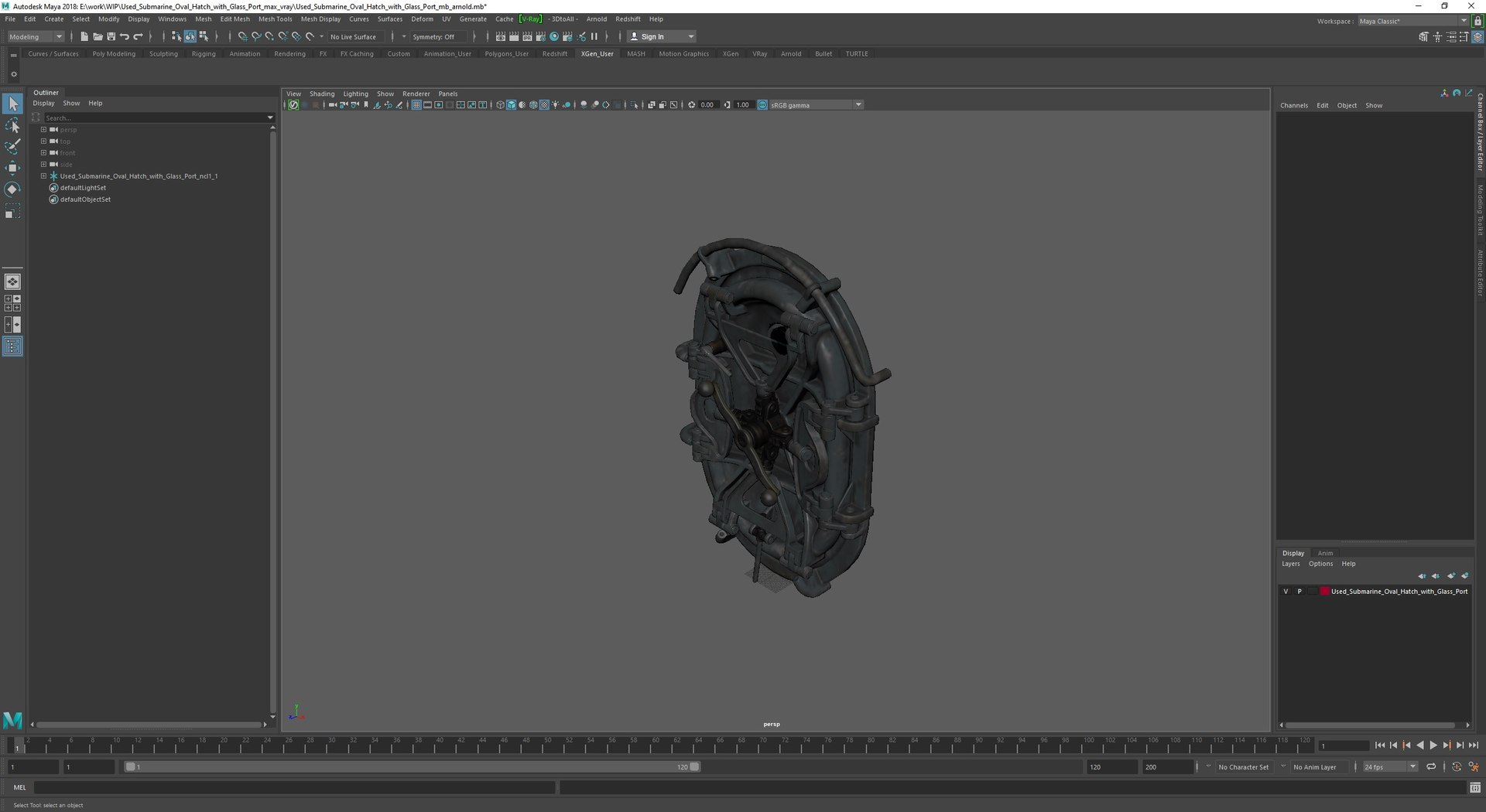 Used Submarine Oval Hatch With Glass Port 3D Model - TurboSquid 2395940