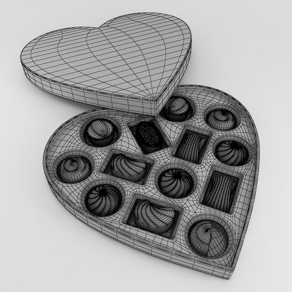 candy roses chocolate 3d model