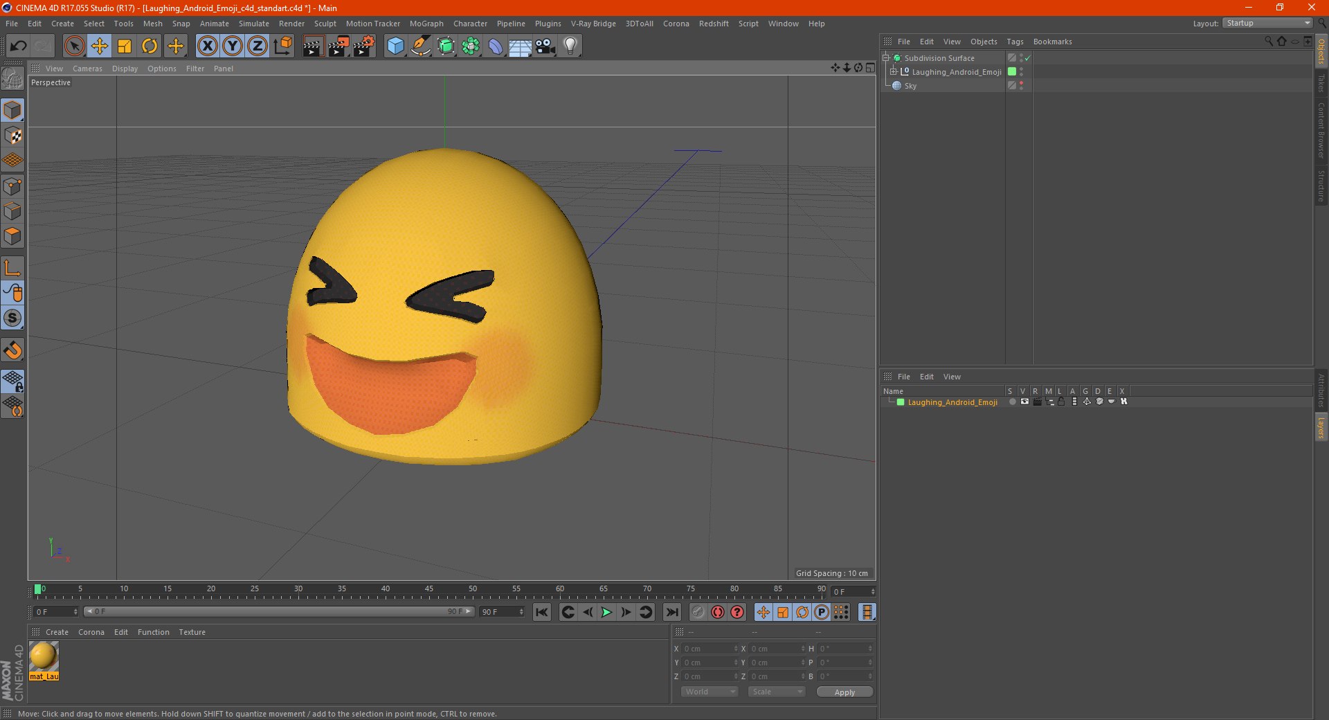 Laughing Android Emoji model - TurboSquid 1823757