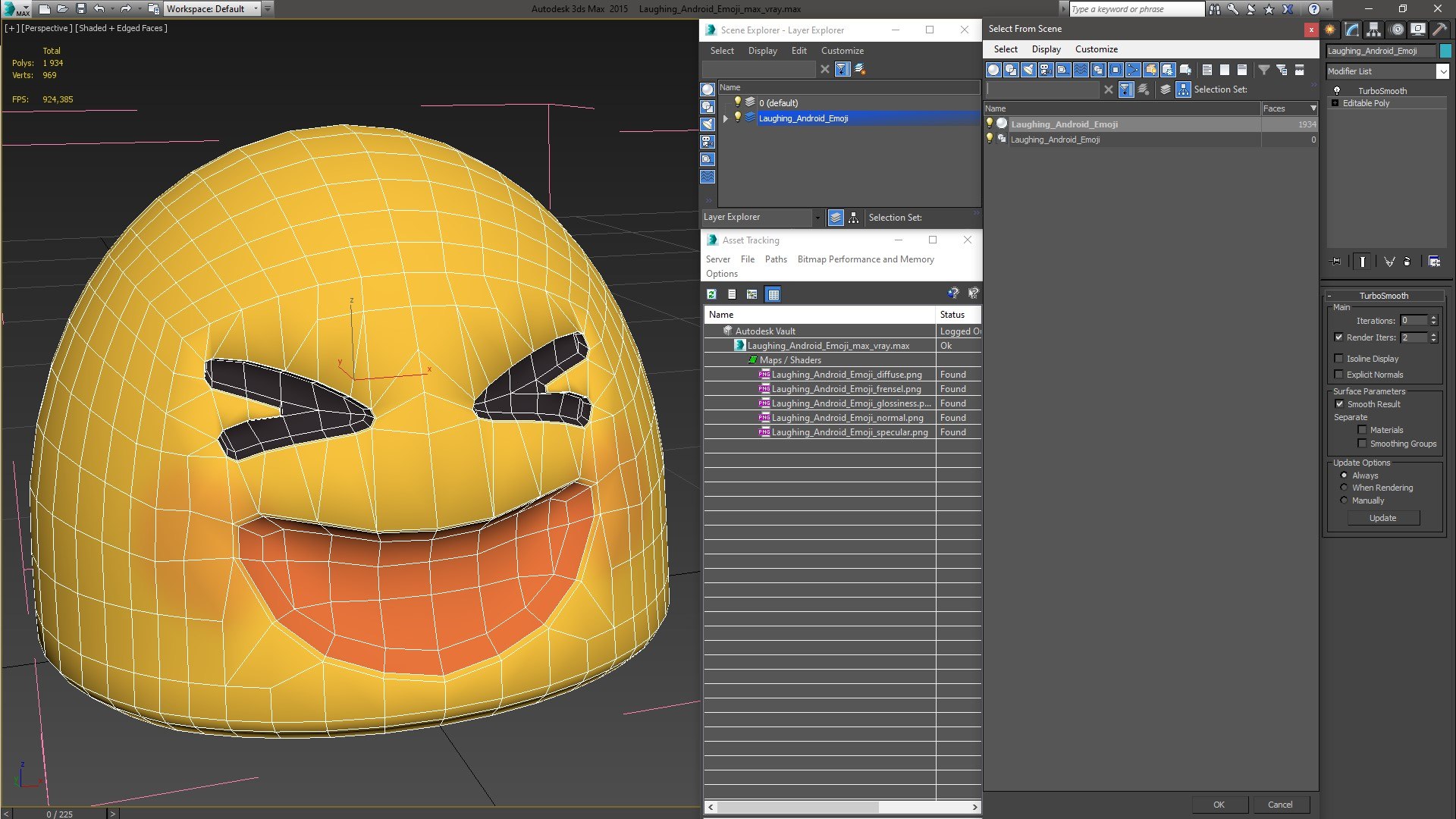Laughing Android Emoji model - TurboSquid 1823757