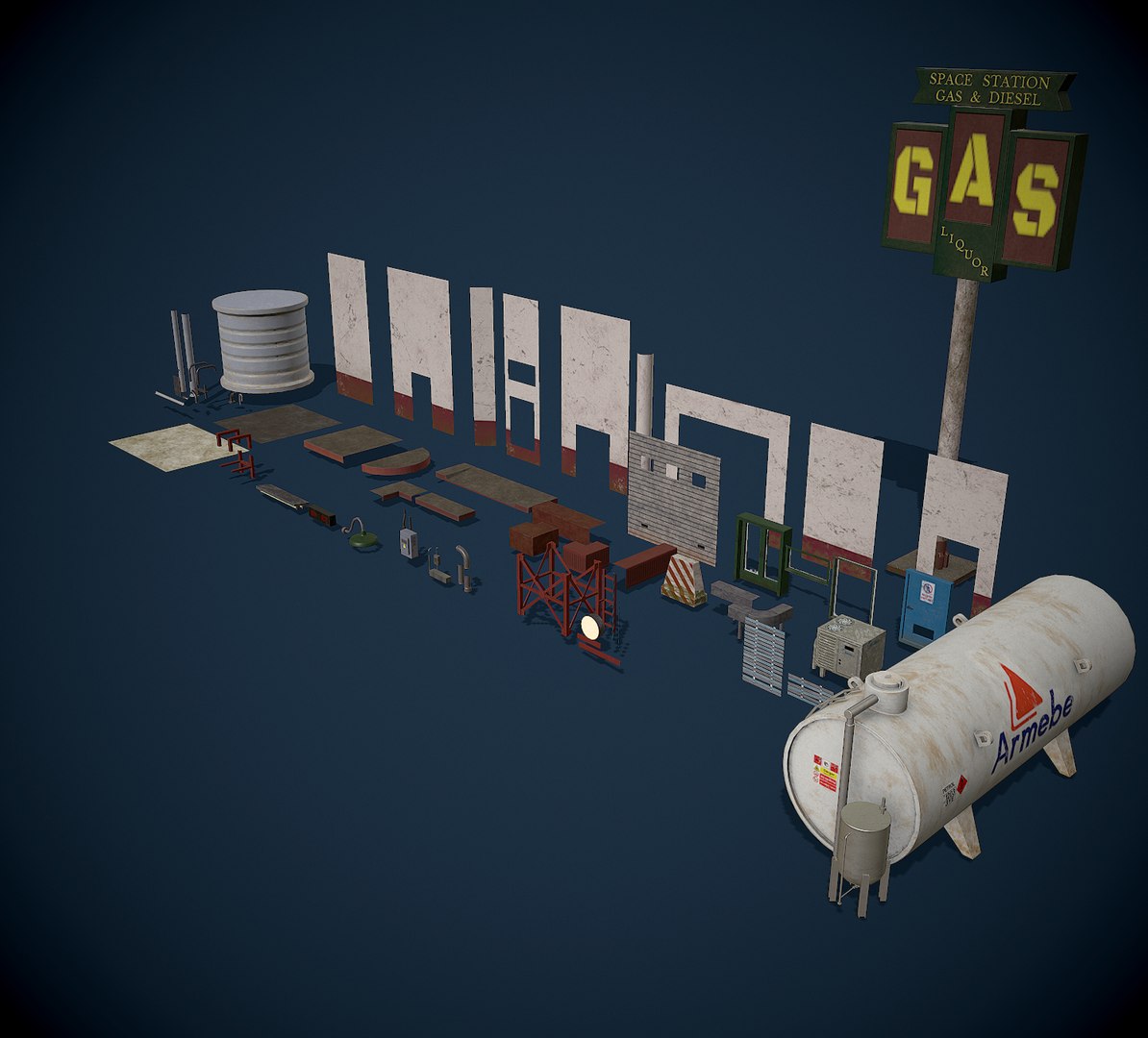 Gas Station 3D Model - TurboSquid 1451255