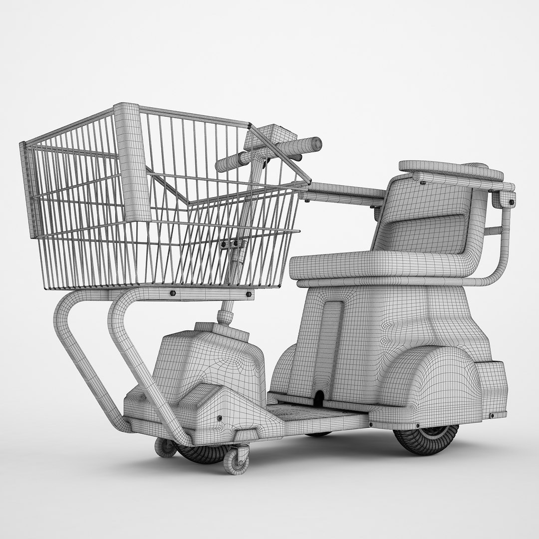 3D Electric Shopping Cart - TurboSquid 1199167