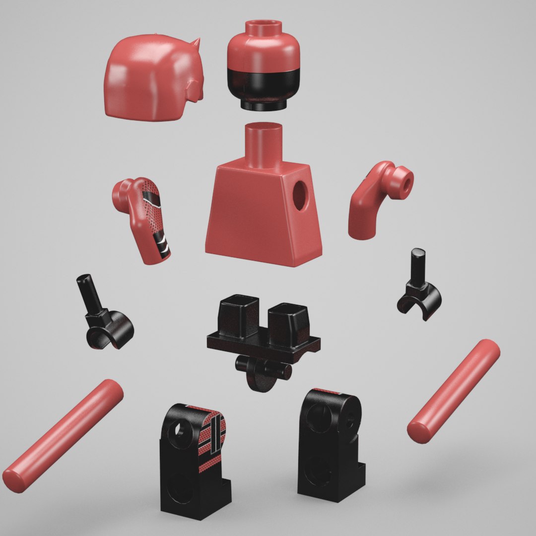 3D model daredevil lego - TurboSquid 1626120