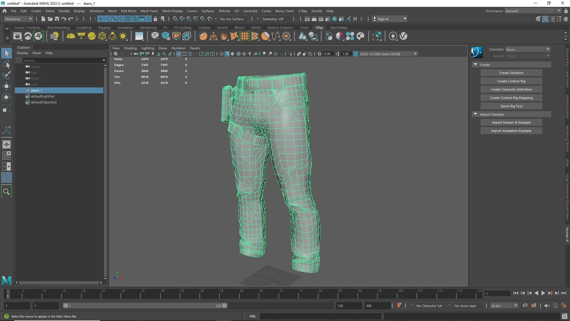3D Survival Denim Pants With Realistic Wear - TurboSquid 2426544