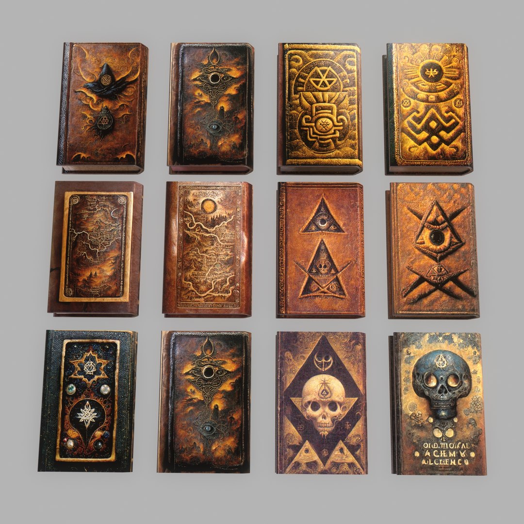 Ancient Magic Books Pack 42 Model - TurboSquid 1950292