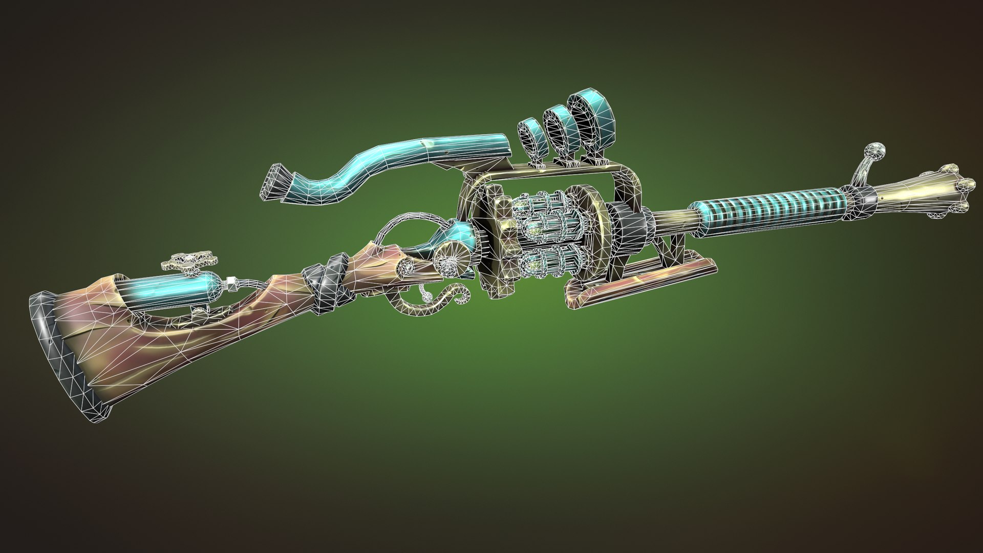 Steampunk Rifle 3D Model - TurboSquid 2174688