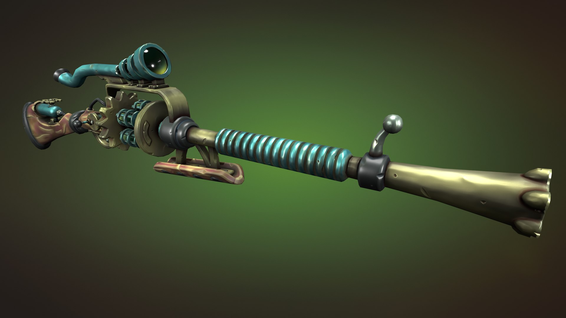 Steampunk Rifle 3D Model - TurboSquid 2174688