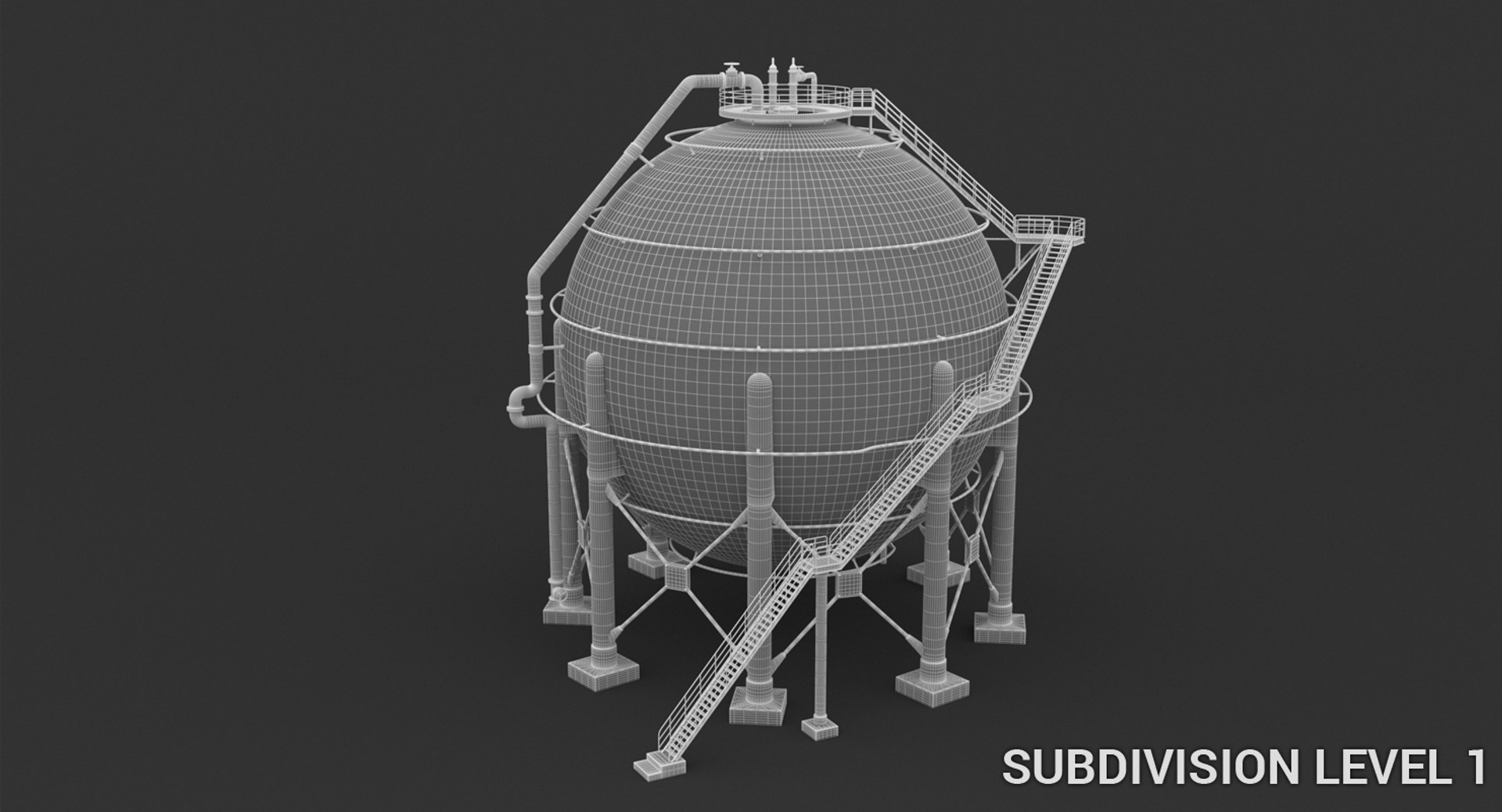 Spherical Tank Clear 3D Model - TurboSquid 1371497