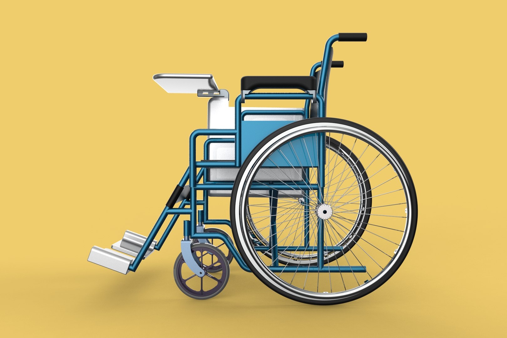 3D WHEELCHAIR SEAT LAP TRAY TABLE CUP HOLDER FOLDING RETRACTABLE ...