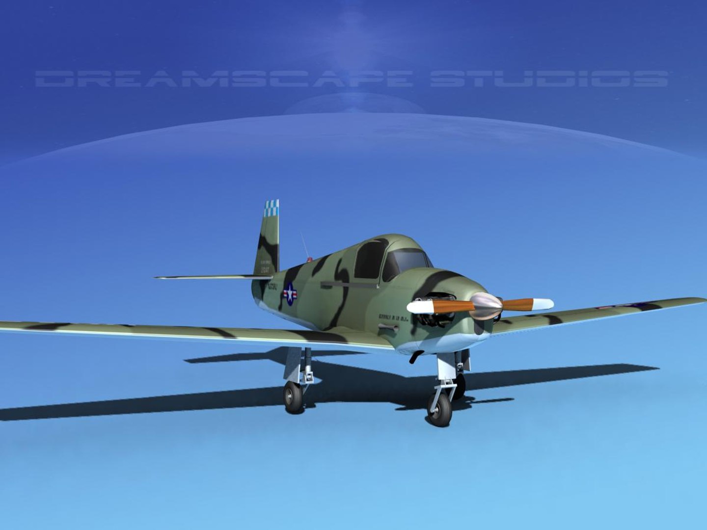 3d model built mooney m-18 mite