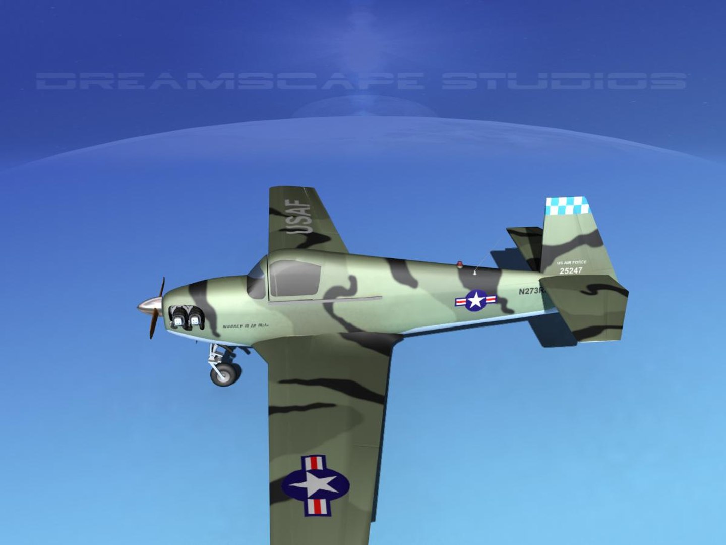 3d model built mooney m-18 mite