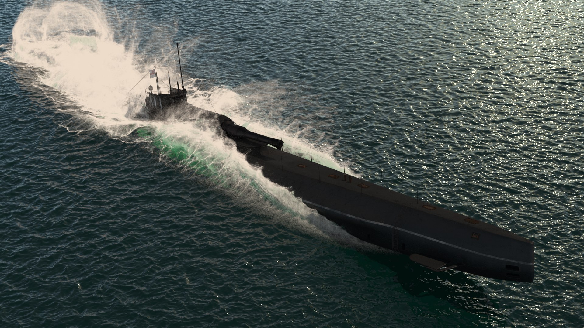 HMS M1 M-Class Submarine Dynamic Simulation 3D Model - TurboSquid 2005834