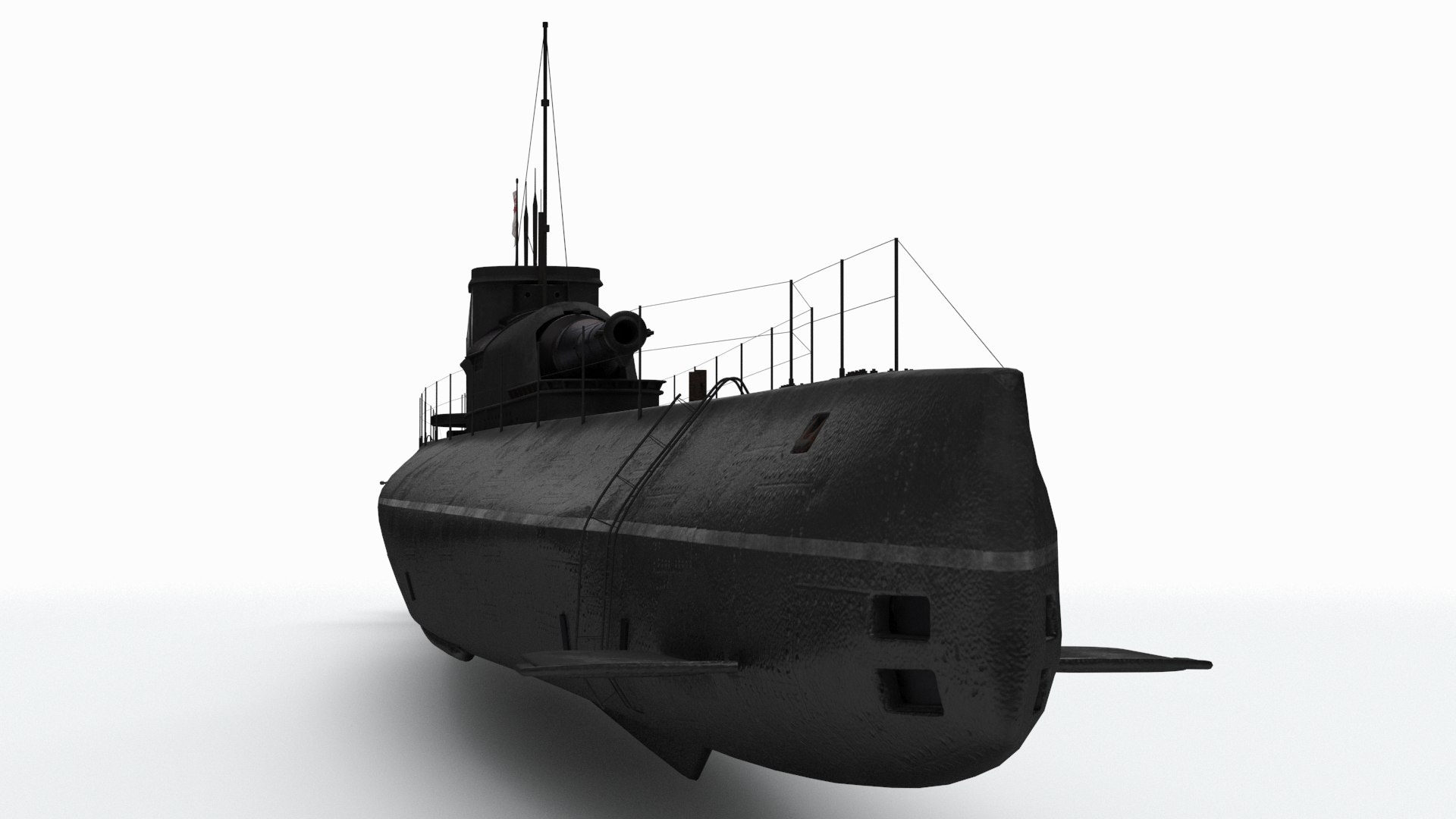 HMS M1 M-Class Submarine Dynamic Simulation 3D Model - TurboSquid 2005834