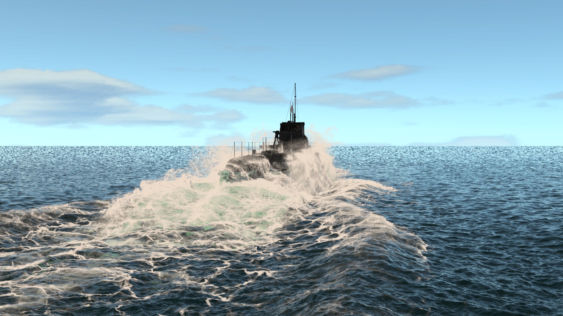 HMS M1 M-Class Submarine Dynamic Simulation 3D Model - TurboSquid 2005834