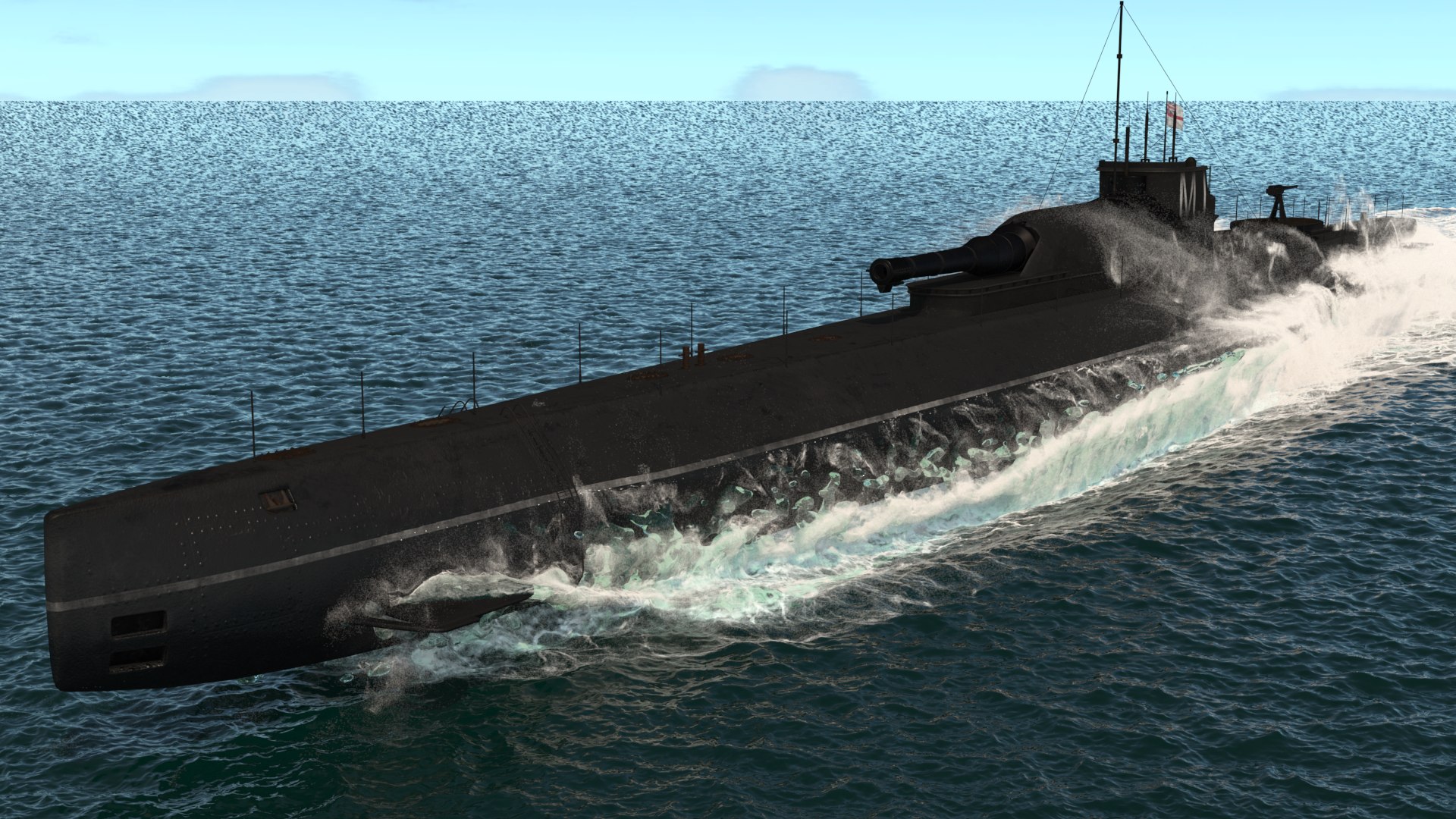 HMS M1 M-Class Submarine Dynamic Simulation 3D Model - TurboSquid 2005834