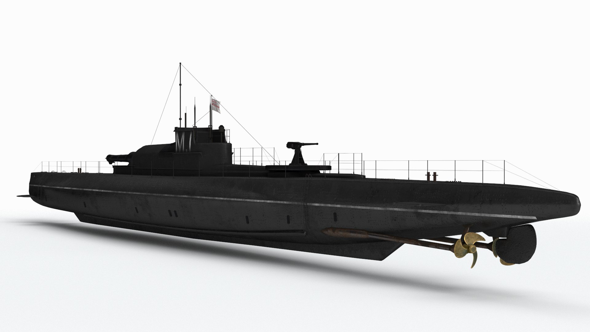 HMS M1 M-Class Submarine Dynamic Simulation 3D Model - TurboSquid 2005834