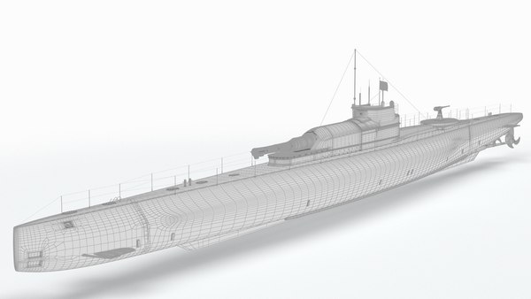 modelo 3d Simulación dinámica del submarino HMS M1 Clase M - TurboSquid ...