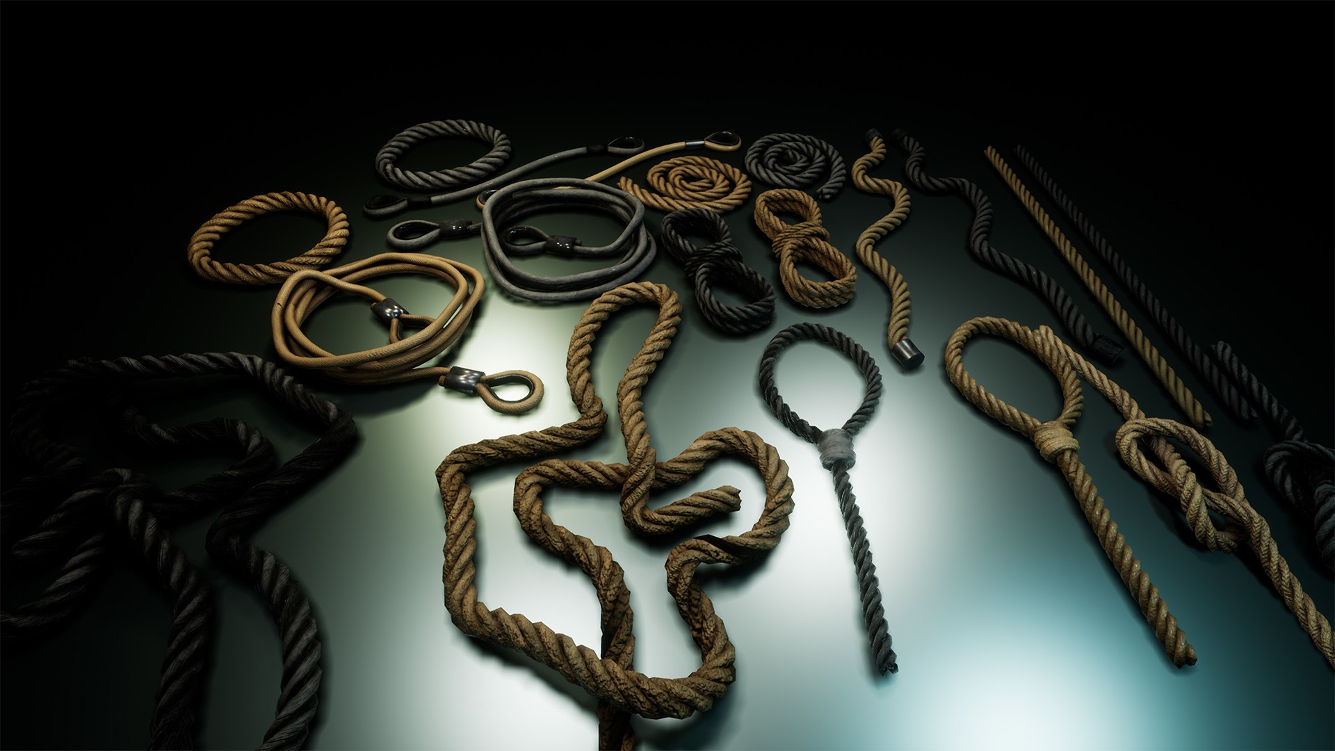 3D model Ropes Wires 20 Variations - TurboSquid 2106241