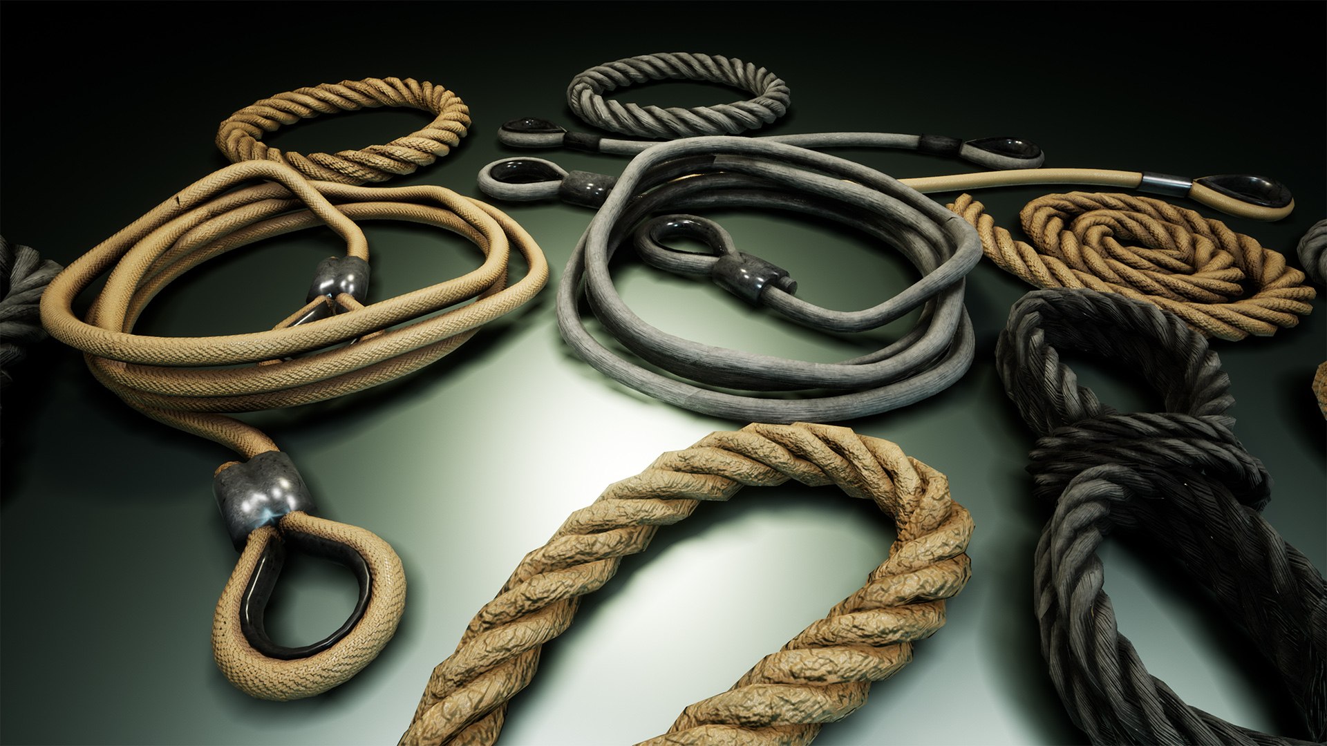 3D model Ropes Wires 20 Variations - TurboSquid 2106241