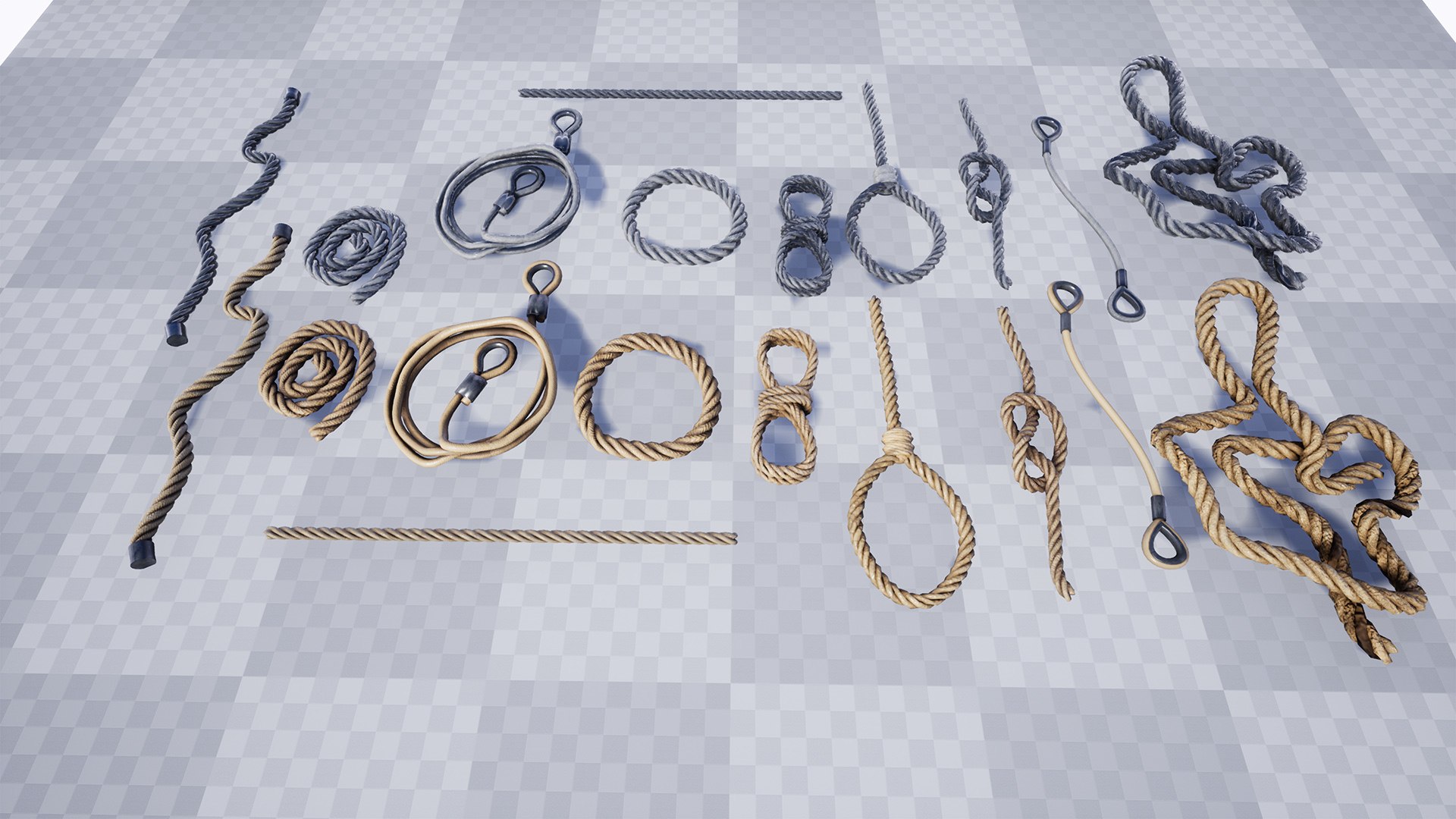 3D model Ropes Wires 20 Variations - TurboSquid 2106241