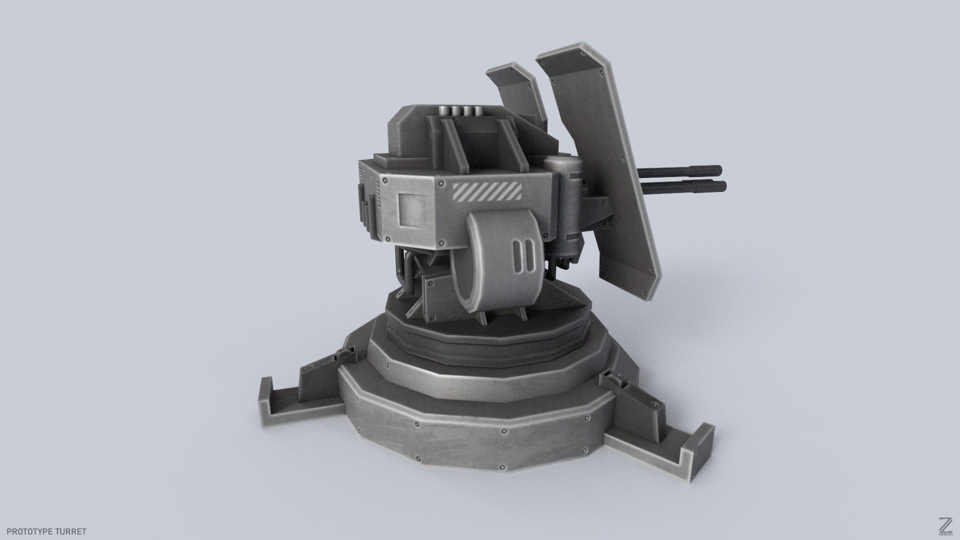3D model Prototype turret - TurboSquid 2148114