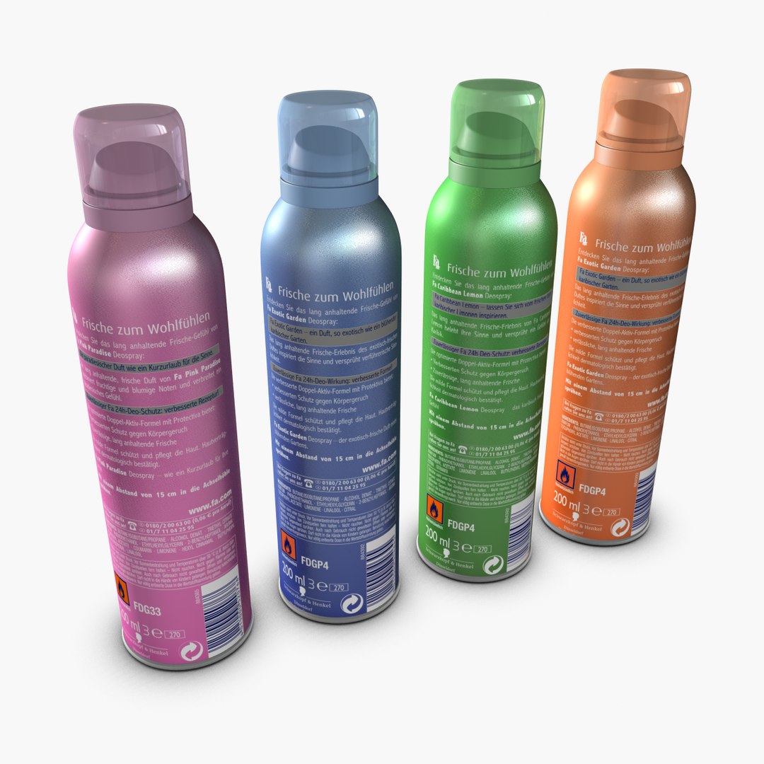 3d Model Fa Spray Deodorant