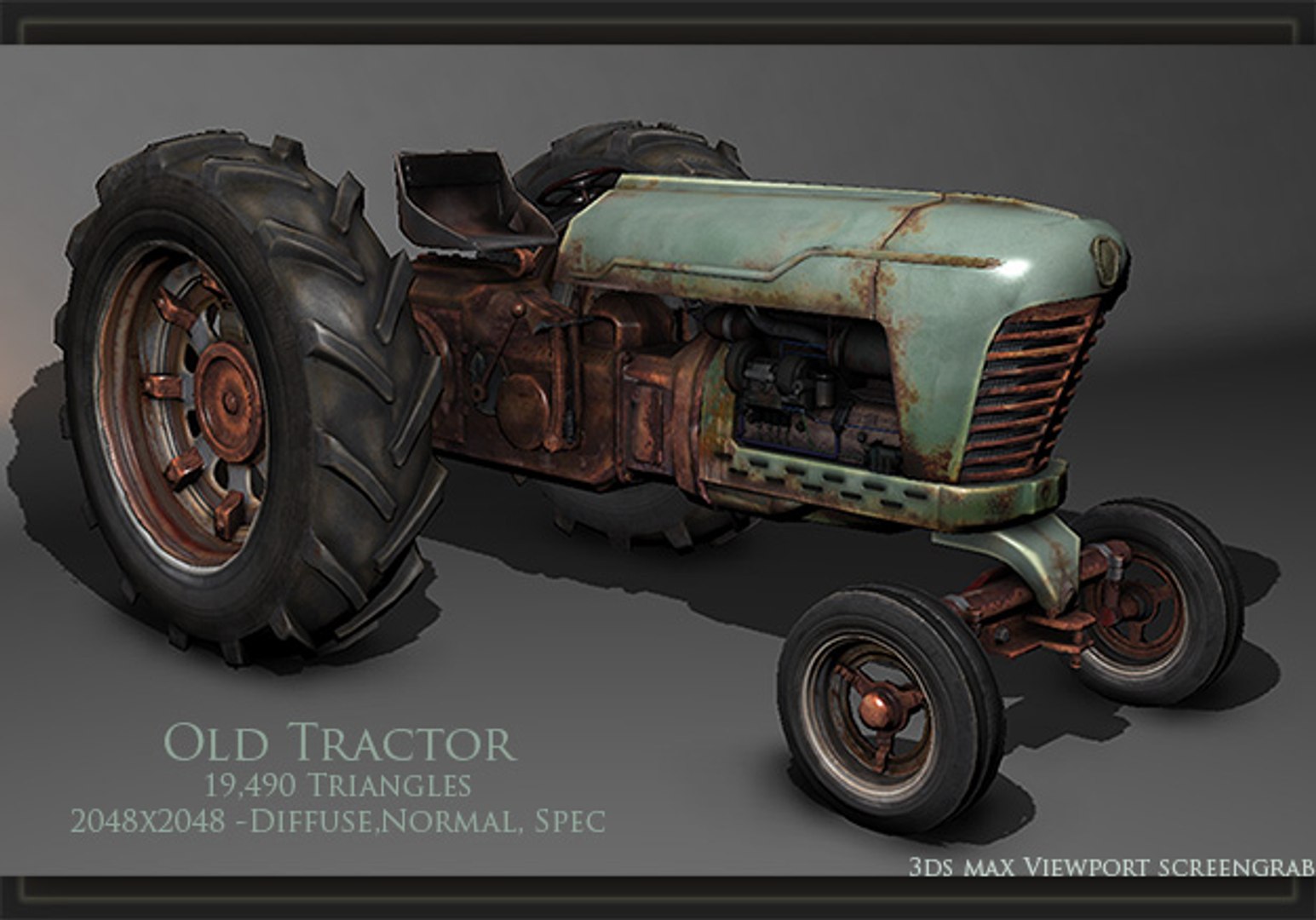 max realtime old rusty tractor