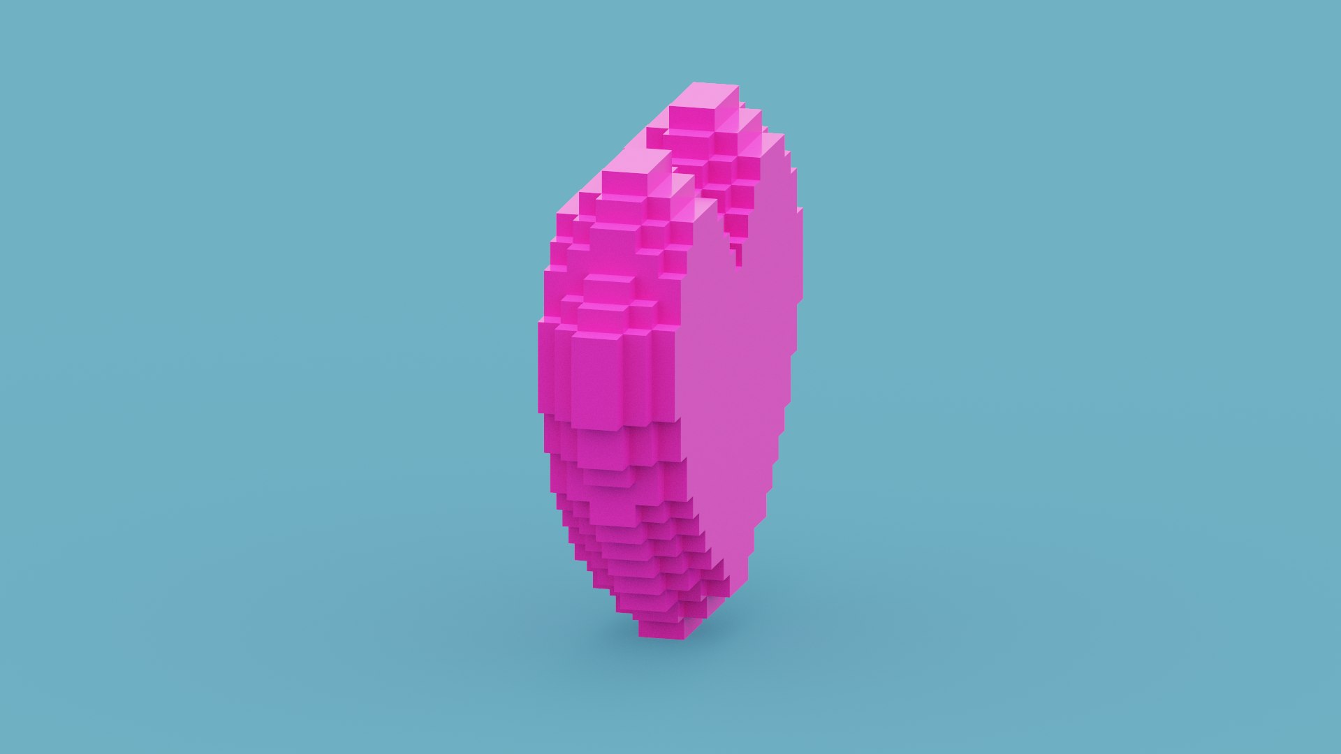 Voxel Pink Heart 3D - TurboSquid 1980723
