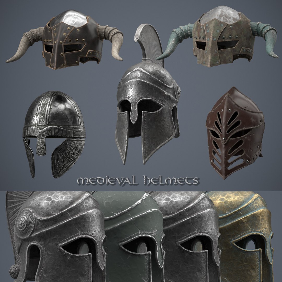 3D Medieval Helmets Model - TurboSquid 1969697