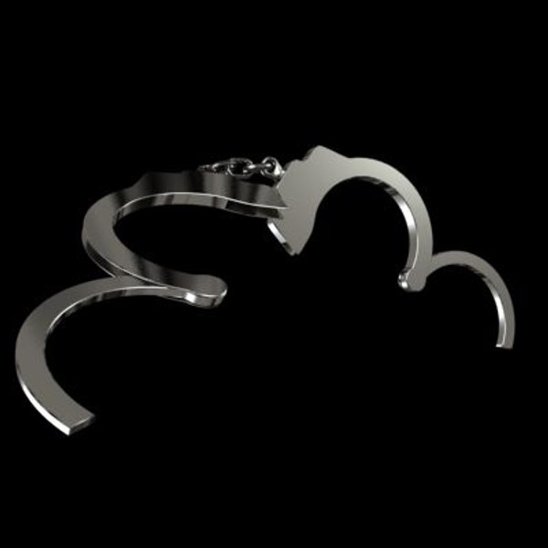 3d model handcuffs